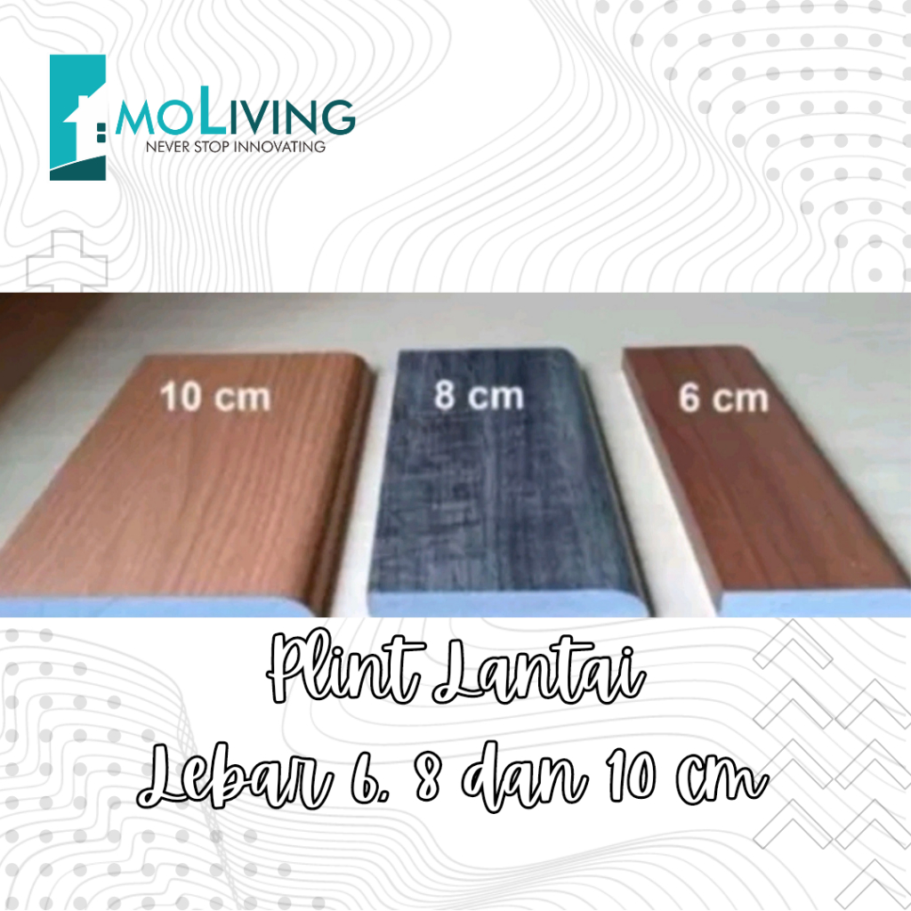 Jual Plint Lantai uk. 6, 8 & 10 cm per batang panjang 2,4 m | Shopee ...