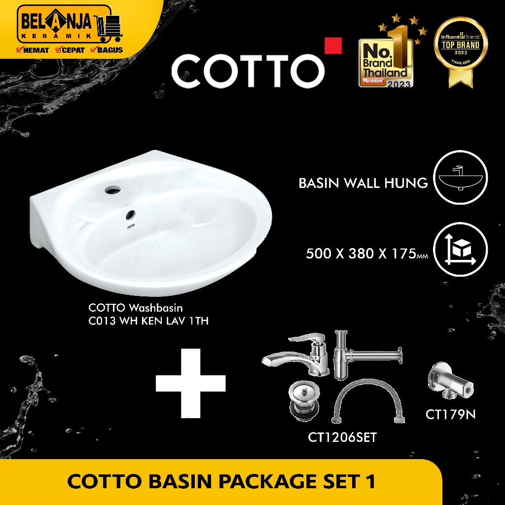 Jual COTTO Wash Basin Package Set 1 | Shopee Indonesia