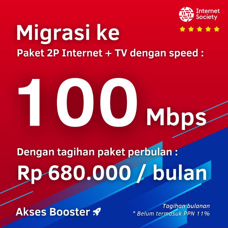 Jual Migrasi Paket Indihome | Speed 10 - 100 Mbps | 1P Internet Only ...