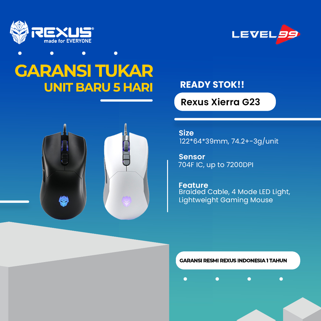 Jual Rexus Gaming Mouse Xierra G23 | Shopee Indonesia