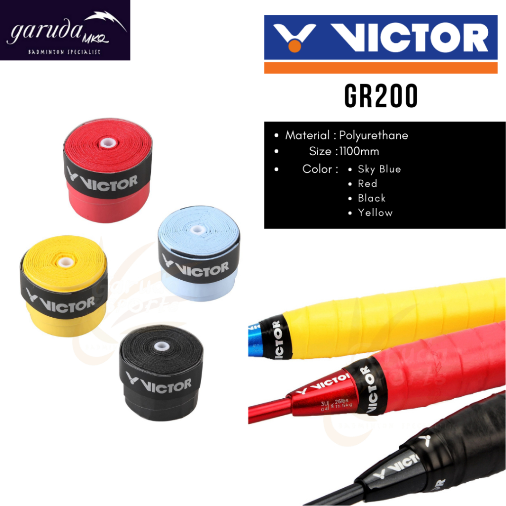 Jual Grip Badminton Victor GR 200 Overgrip Victor GR200 Grip Karet ...