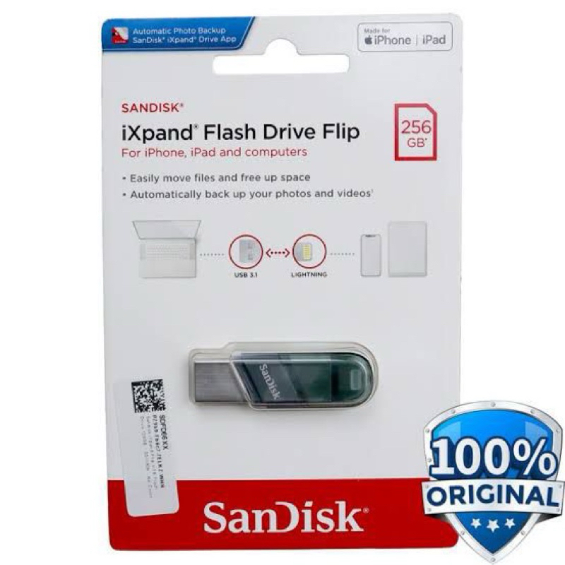 Jual iXpand Flash Drive Flip Sandisk 256GB 3.1 for iPhone iPad and ...