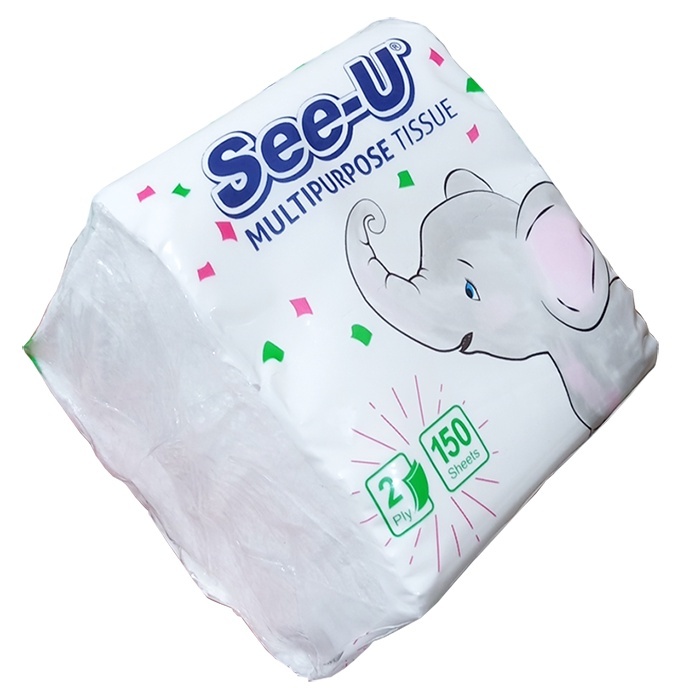 Jual Tissue See-U Pop Up Gajah 150 Sheets / Tisu See U 2 Ply Mini Kotak ...