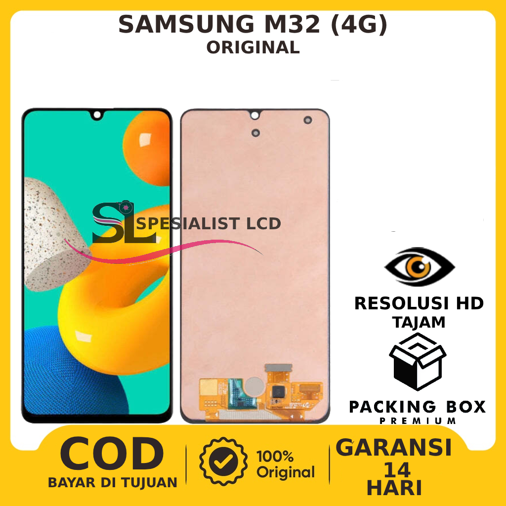 Jual LCD SAMSUNG M32 4G ORIGINAL GARANSI FREE LEM | Shopee Indonesia