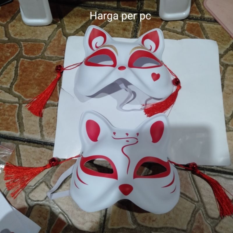 Jual Topeng Anime Cosplay Topeng Halloween Kotsune Bunkasai Topeng ...