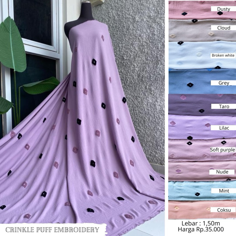 Jual TERMURAH!! KAIN CRINKLE TIMBUL MOTIF WAJIK PREMIUM HARGA PER ...