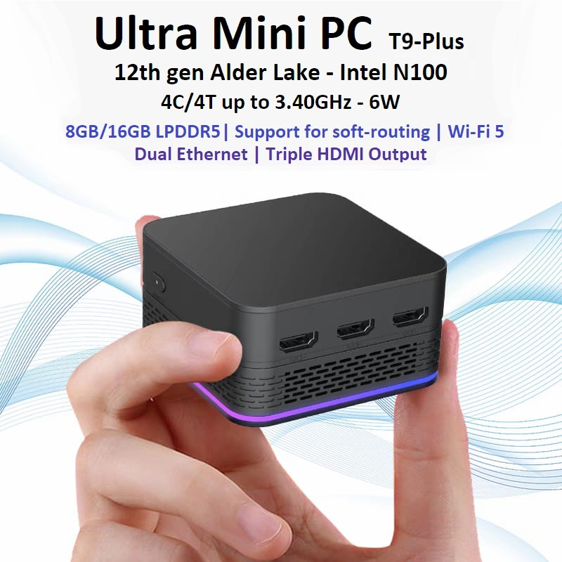 Jual Ultra Mini PC Win 11 Intel 8GB 16GB DDR5 SSD HTPC HDMI Ethernet ...