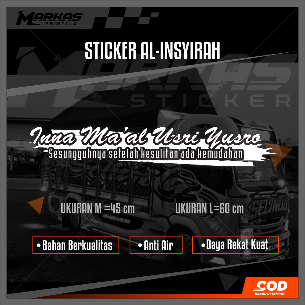 Jual Stiker Inna Maal Usri Yusro Cutting Sticker Mobil Truk Pickup ...