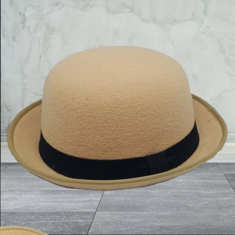 Jual Topi fedora caplin bulat original ukuran dewasa || Bowler hat ...