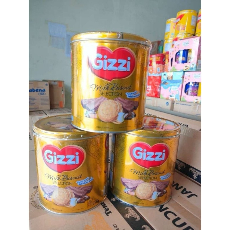 Jual Gizzi Assorted Biskuit Kaleng 1 Dus Isi 6 Kaleng | Shopee Indonesia