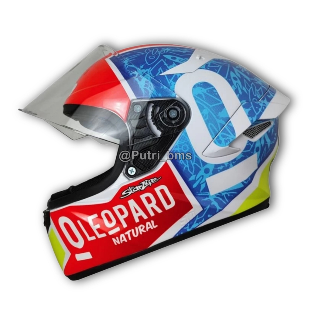 Jual Helm Sepeda Motor Full Face KBR TT Course Motif Missano Paket ...