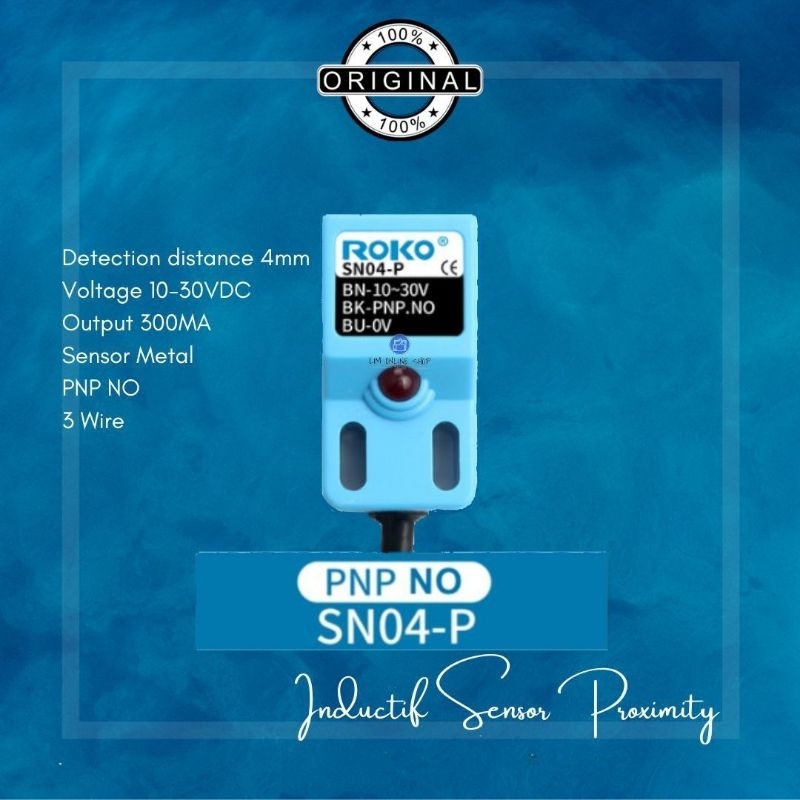 Jual SENSOR PROXIMITY SN04-P PNP NO NORMALY OPEN 3 WIRE DETEKSI Metal ...