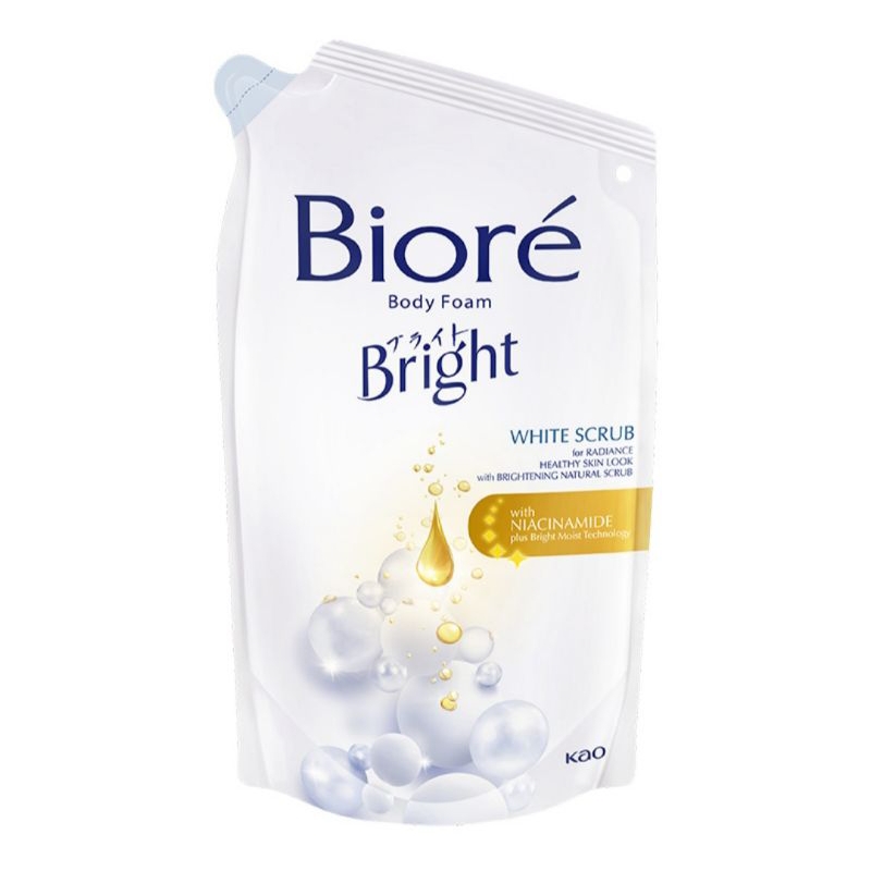Jual BIORE BRIGHT BODYFOAM WHITE SCRUB 380ML | Shopee Indonesia