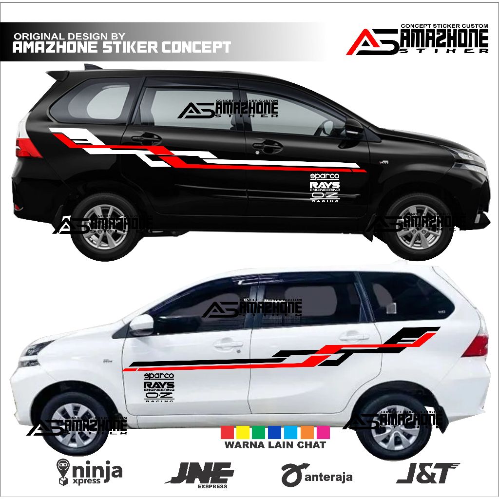 Jual Stiker Cutting Mobil Avanza keren Striping List Bodi Samping ...