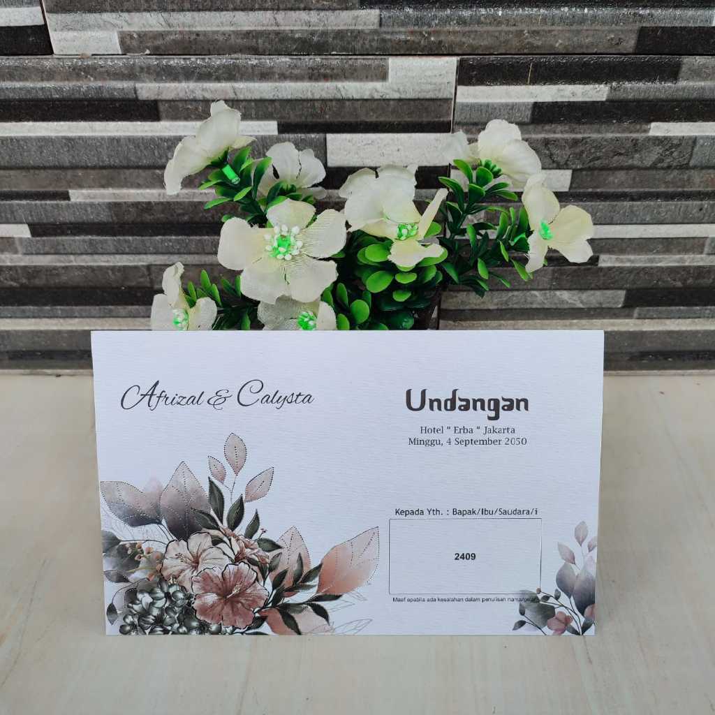 Jual Cetak Undangan Pernikahan Murah Elegan - ERBA 2409 | Shopee Indonesia