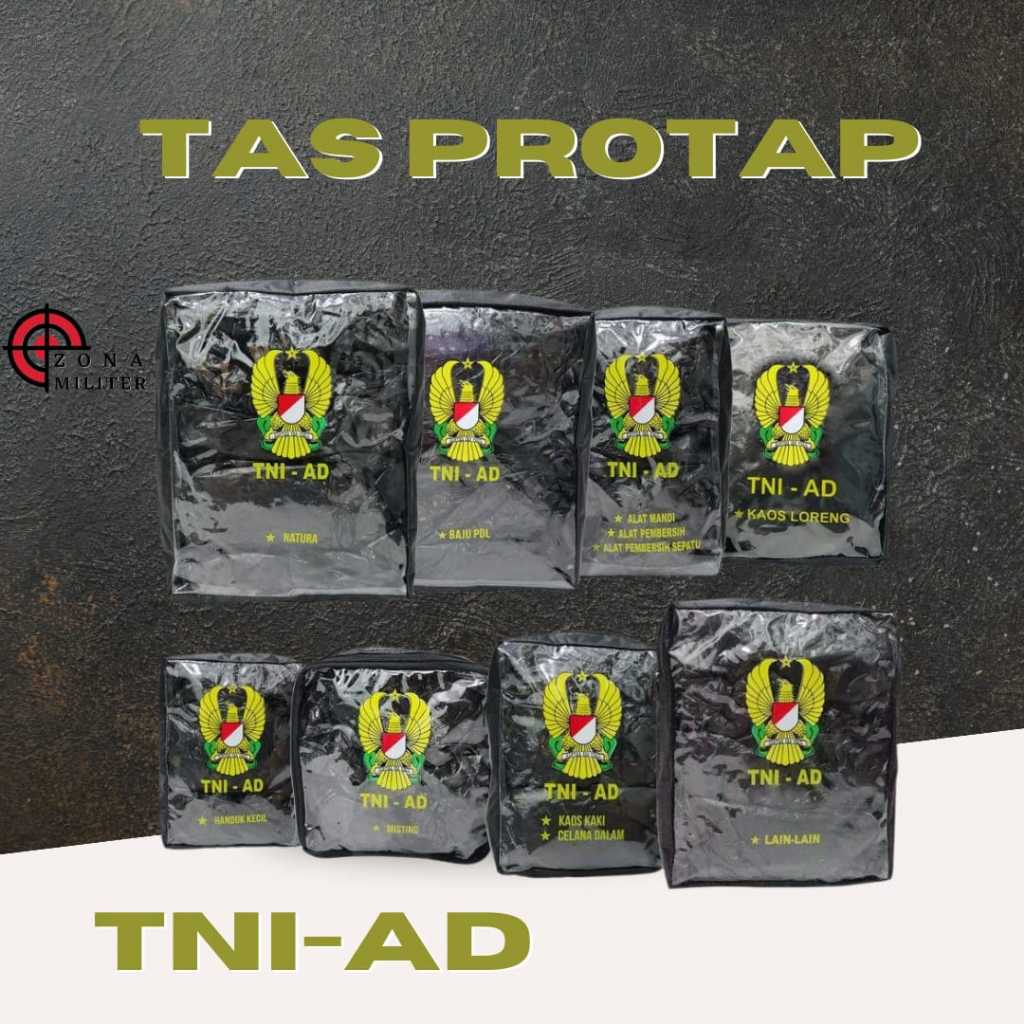 Jual TAS PROTAP TNI AD//TAS PROTAP LOGO ISI 8//HITAM | Shopee Indonesia