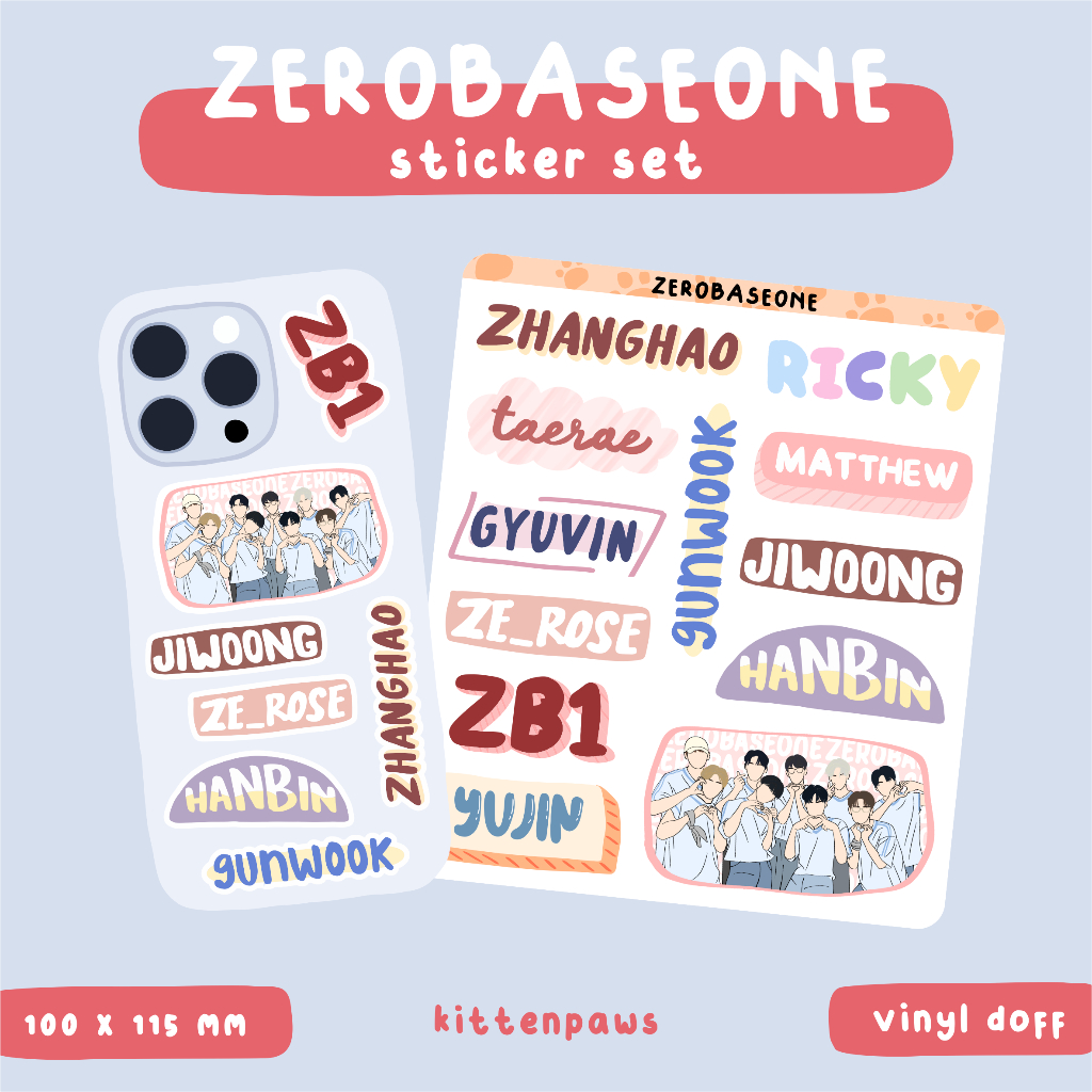 Jual ZEROBASEONE (ZB1) FANMADE STICKERS | Shopee Indonesia