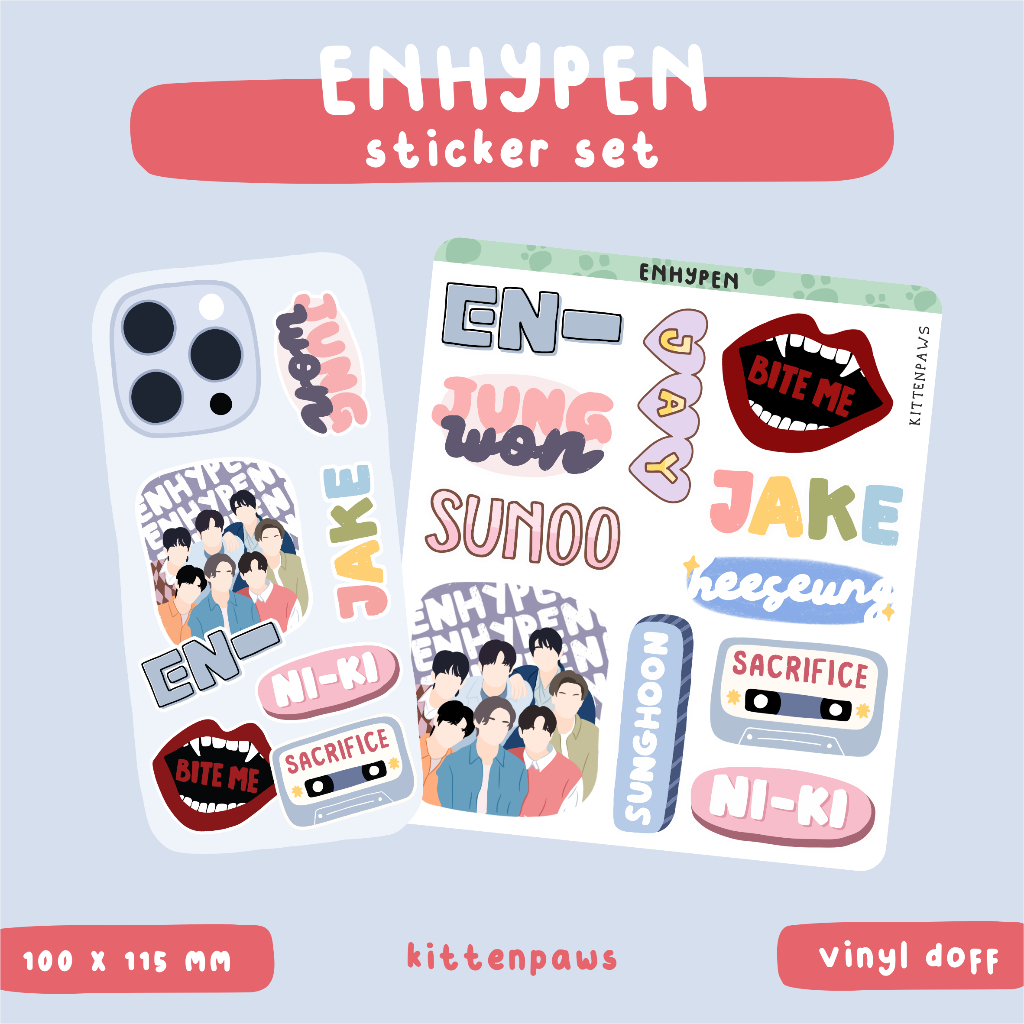 Jual ENHYPEN FANMADE STICKERS | Shopee Indonesia