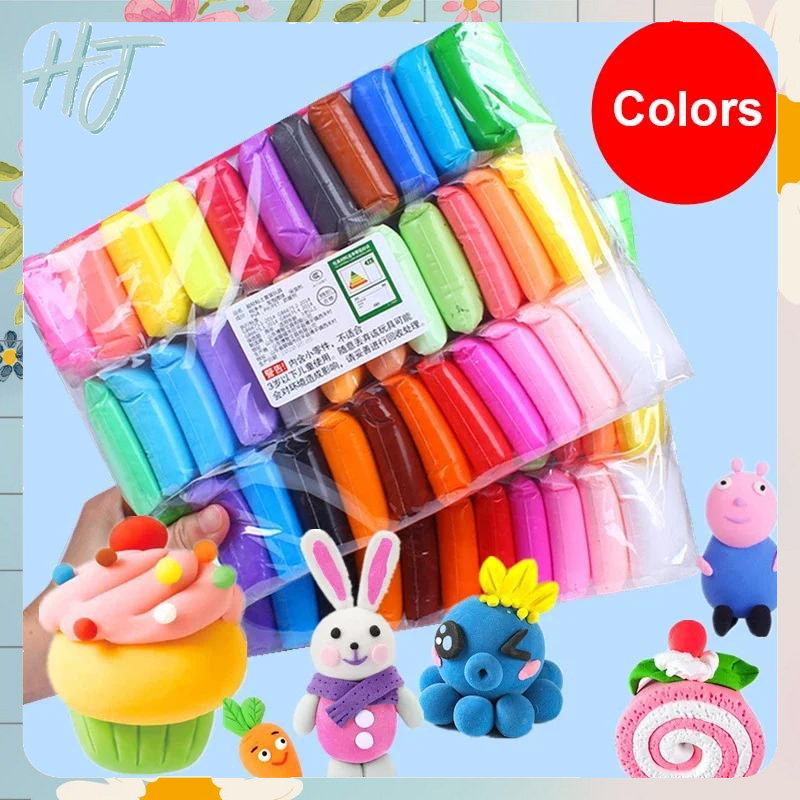 Jual Clay Polymer Mainan Anak Isi 12pcs Edukasi Slime Clay Dough Colour ...