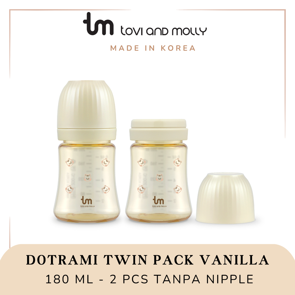 Jual TM Tovi and Molly Dot Rami Vanilla 180 ml Twin Pack PPSU Baby Feeding Bottle / Tovi&Molly ...