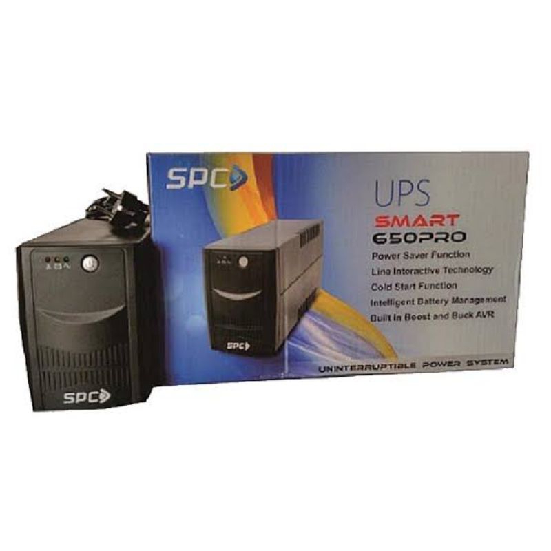 Jual UPS STABILIZER SPC 650VA PRO PENYIMPANAN DAYA LISTRIK PC | Shopee ...