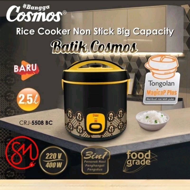 Jual Magic com Cosmos CRJ-5508 BC 2.5 L Liter Rice cooker Batik 5508BC ...