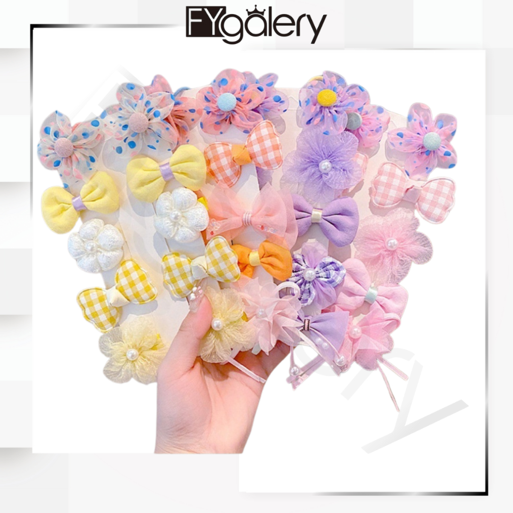 Jual FYGALERY ACC174 Jepit Rambut Set 10 In 1 Jepitan Rambut Anak Model ...