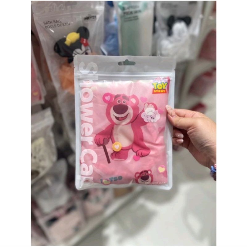 Jual Official BALI MINISO Disney Pixar Lotso Shower Cap Miniso Shower ...