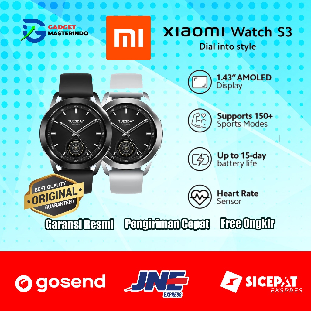 Jual Xiaomi Watch S3 Smartwatch AMOLED 1.43" Sport GPS 5ATM Garansi ...