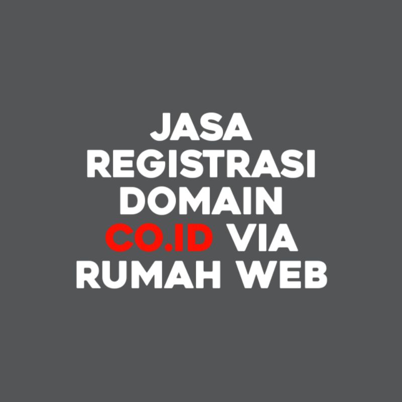 Jual Jasa Registrasi Domain CO.ID Via Rumah Web | Shopee Indonesia