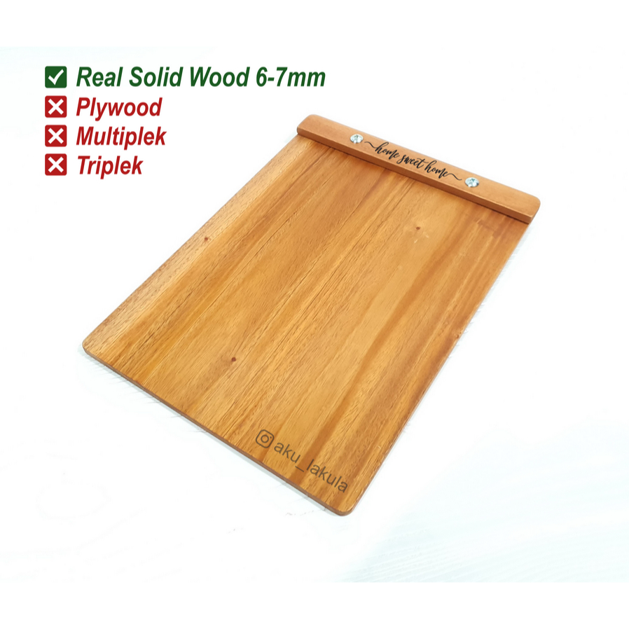Jual FREE GRAFIR Kayu Mahoni Menu Board A4 / Papan Menu Kayu Cafe Resto ...