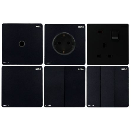 Jual NERO CASA X2 BLACK MATTE HITAM STOP KONTAK / SAKLAR SERI ENGKEL 1 ...