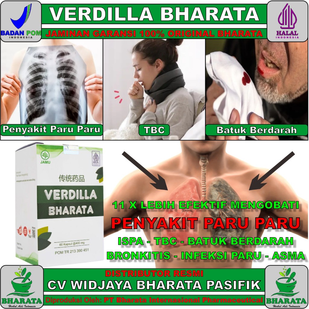 Jual Obat TBC Batuk Berdarah Infeksi Paru Paru Ampuh VERDILLA BHARATA ...