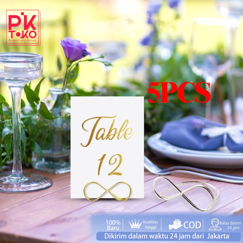 Jual 5pcs Tiang Nomor Meja/Foto Price Tag Stand/Table Number Holder ...