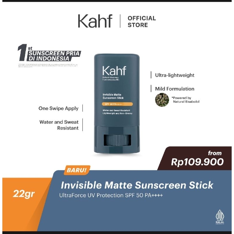 Jual Kahf Sunscreen Stick SPF 50 PA++++ 22g | Shopee Indonesia