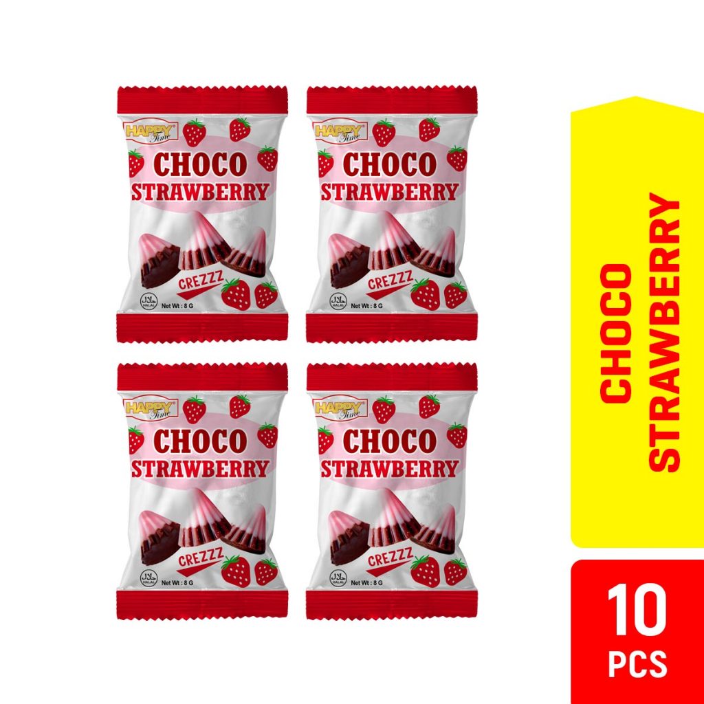 Jual Happy Time Choco Strawberry ( Isi 10 Pcs) | Shopee Indonesia