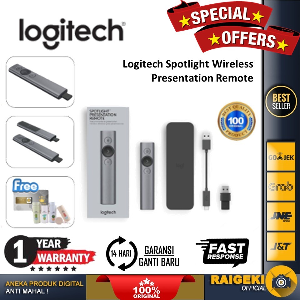 Jual Logitech Spotlight Wireless Presentation Remote | Shopee Indonesia