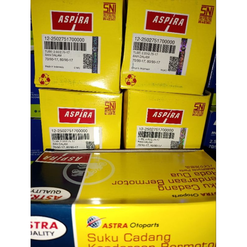Jual N BAN DALAM 250/275 -17 ASTRA ASPIRA ORIGINAL. | Shopee Indonesia