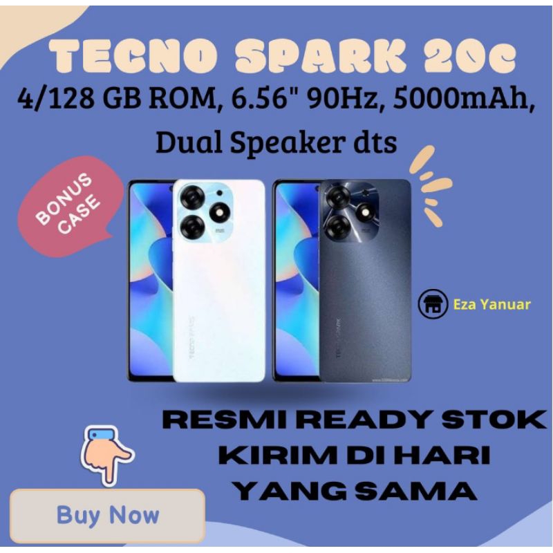 Jual Tecno Spark 20C 4/128GB Resmi | Shopee Indonesia