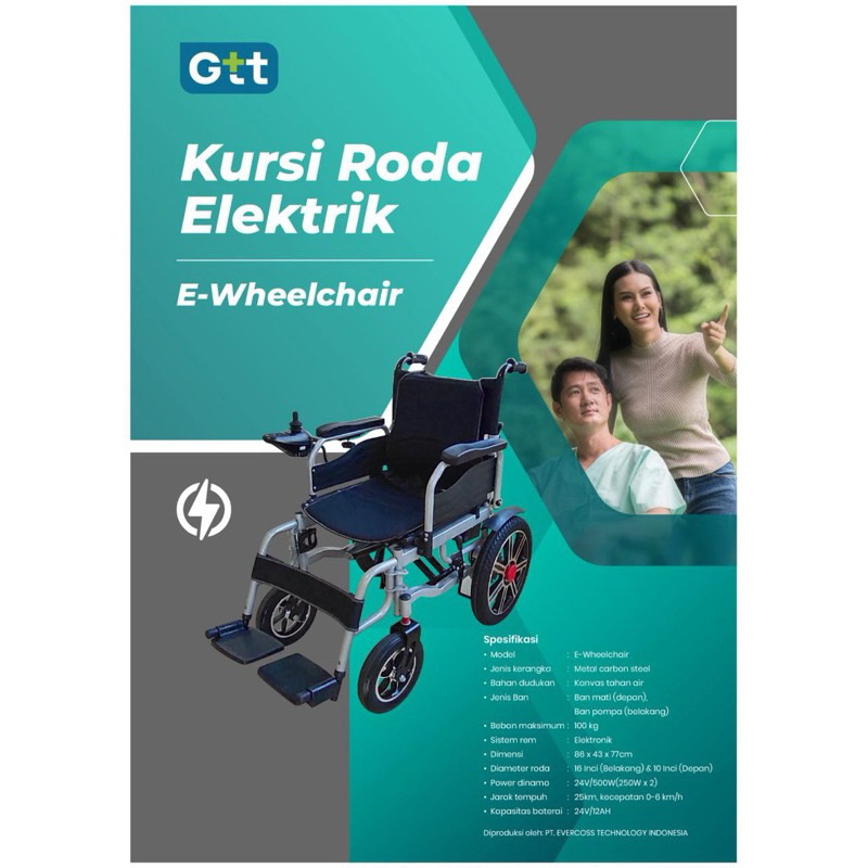 Jual Kursi Roda Elektric GTT / Kursi Roda Elektrik | Shopee Indonesia