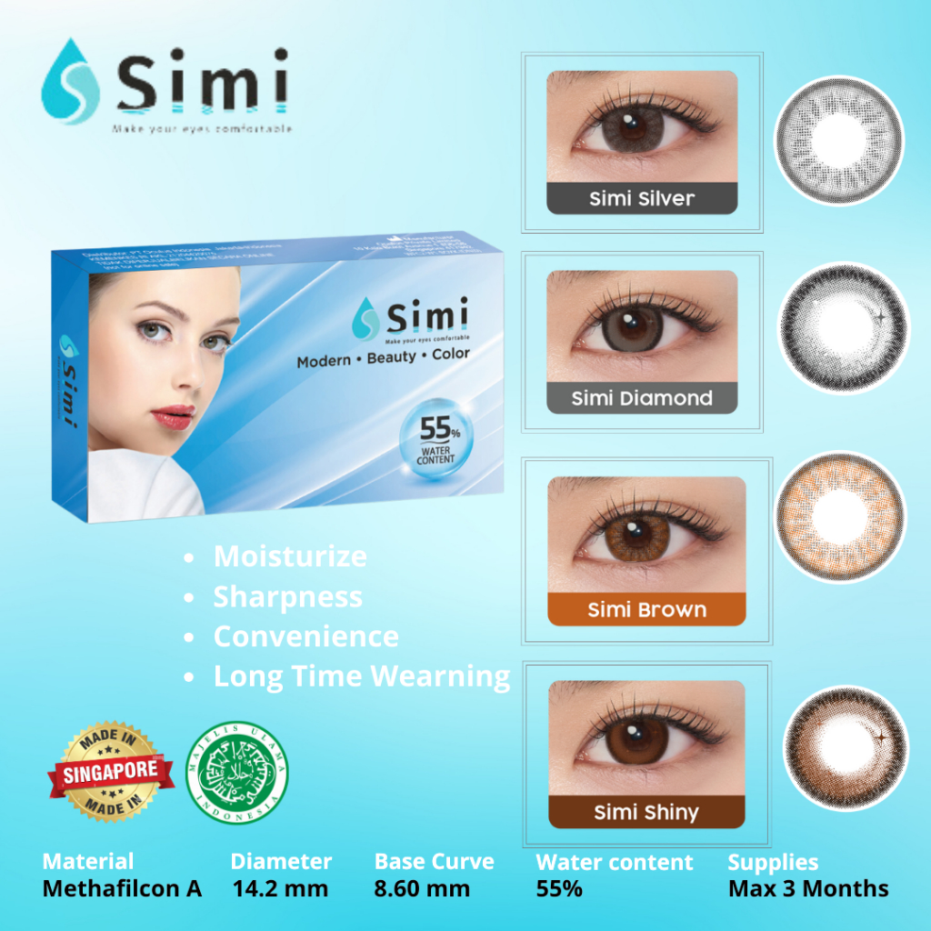 Jual Softlens Warna Simi Color diameter 14.2 mm | Shopee Indonesia