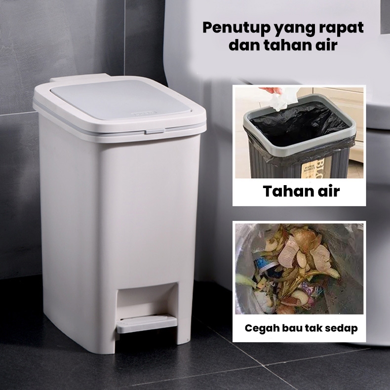 Jual Starlight Tempah Sampah Tertutup 10L/24L Desain Minimalis Rubbish ...