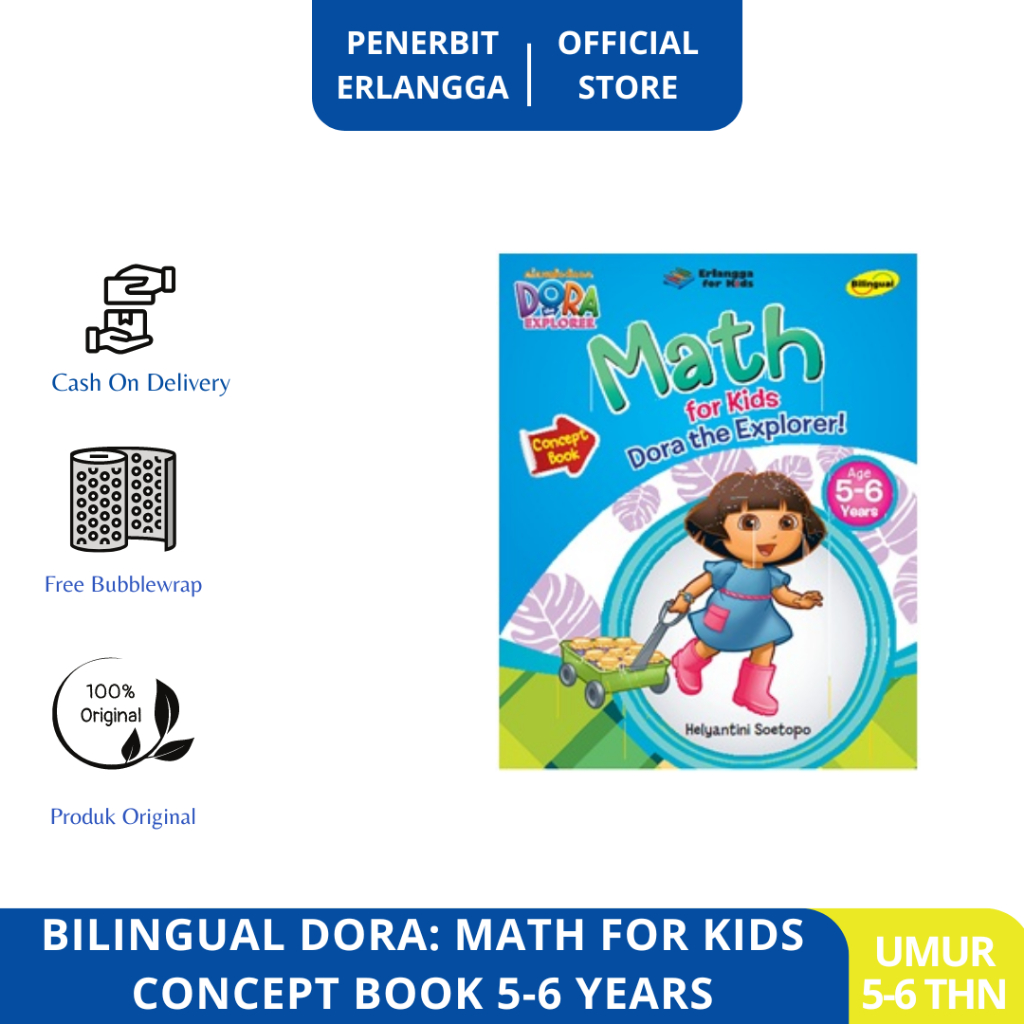 Jual [Erlangga Official] Buku Aktivitas: Buku Bilingual Dora: Math For ...