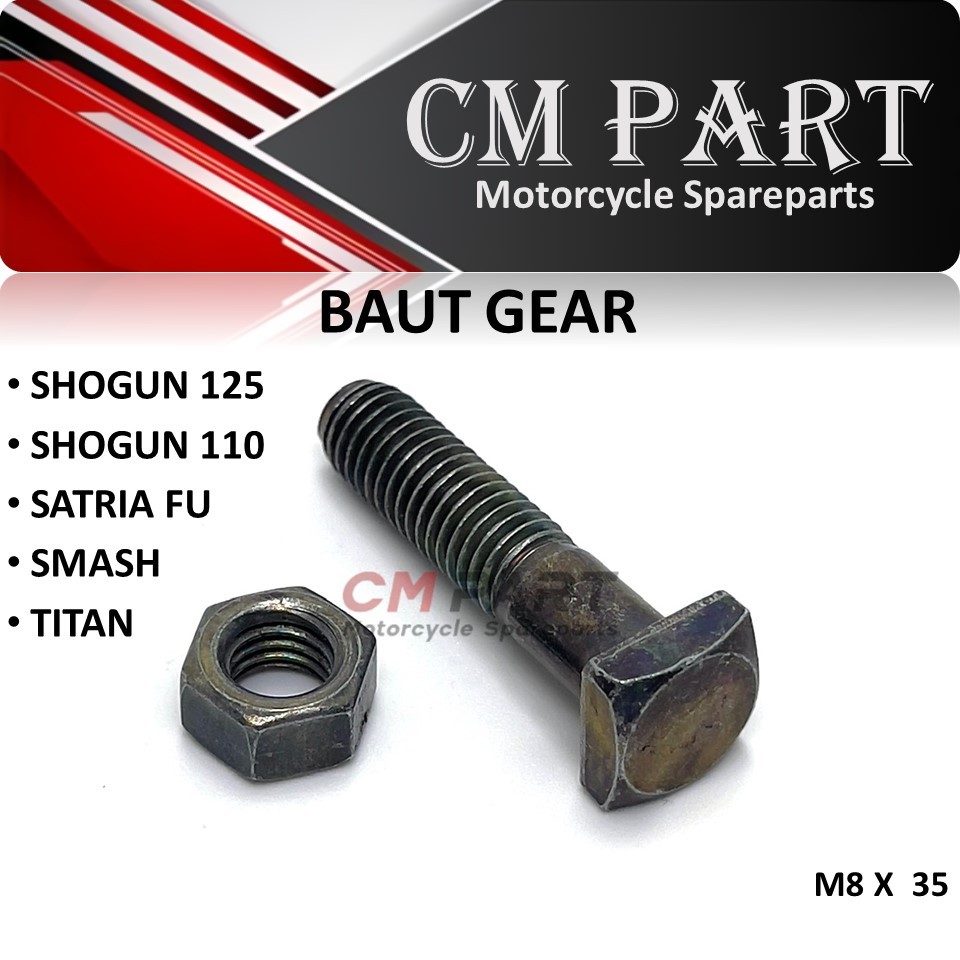 Jual Baut Gear/Gir Suzuki Shogun 110 125 Smash Titan Satria FU m8 x 35 | Shopee Indonesia