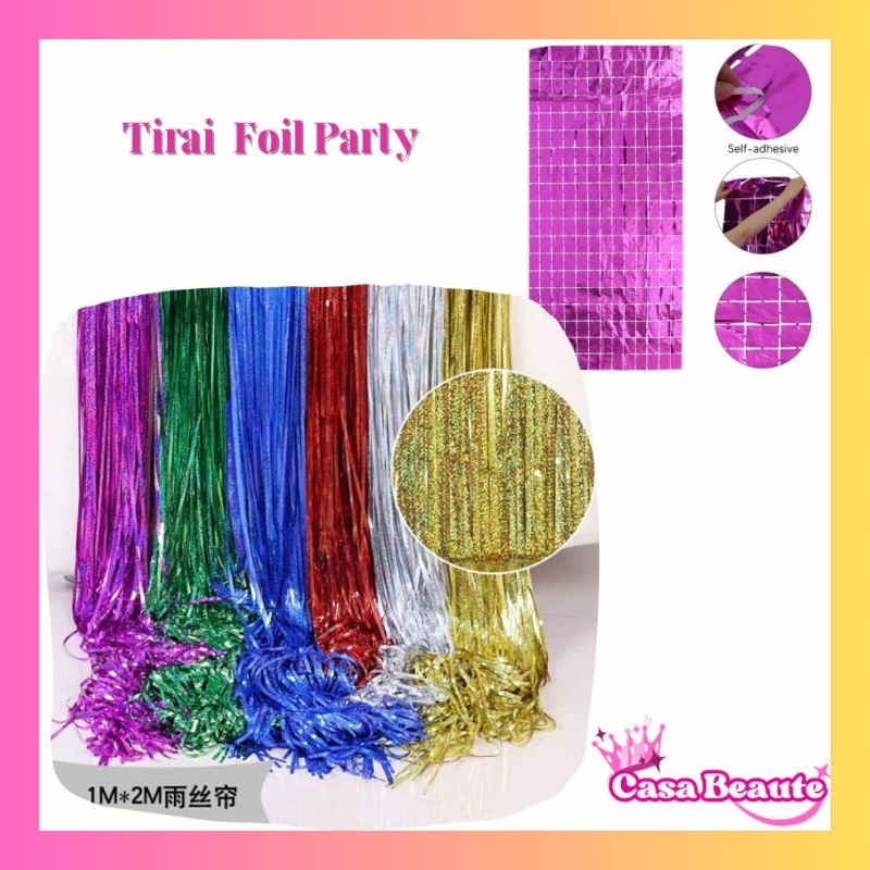 Jual TIRAI FOIL DEKORASI ULANG TAHUN | TIRAI BACKDROP ULANG TAHUN 1X2 ...
