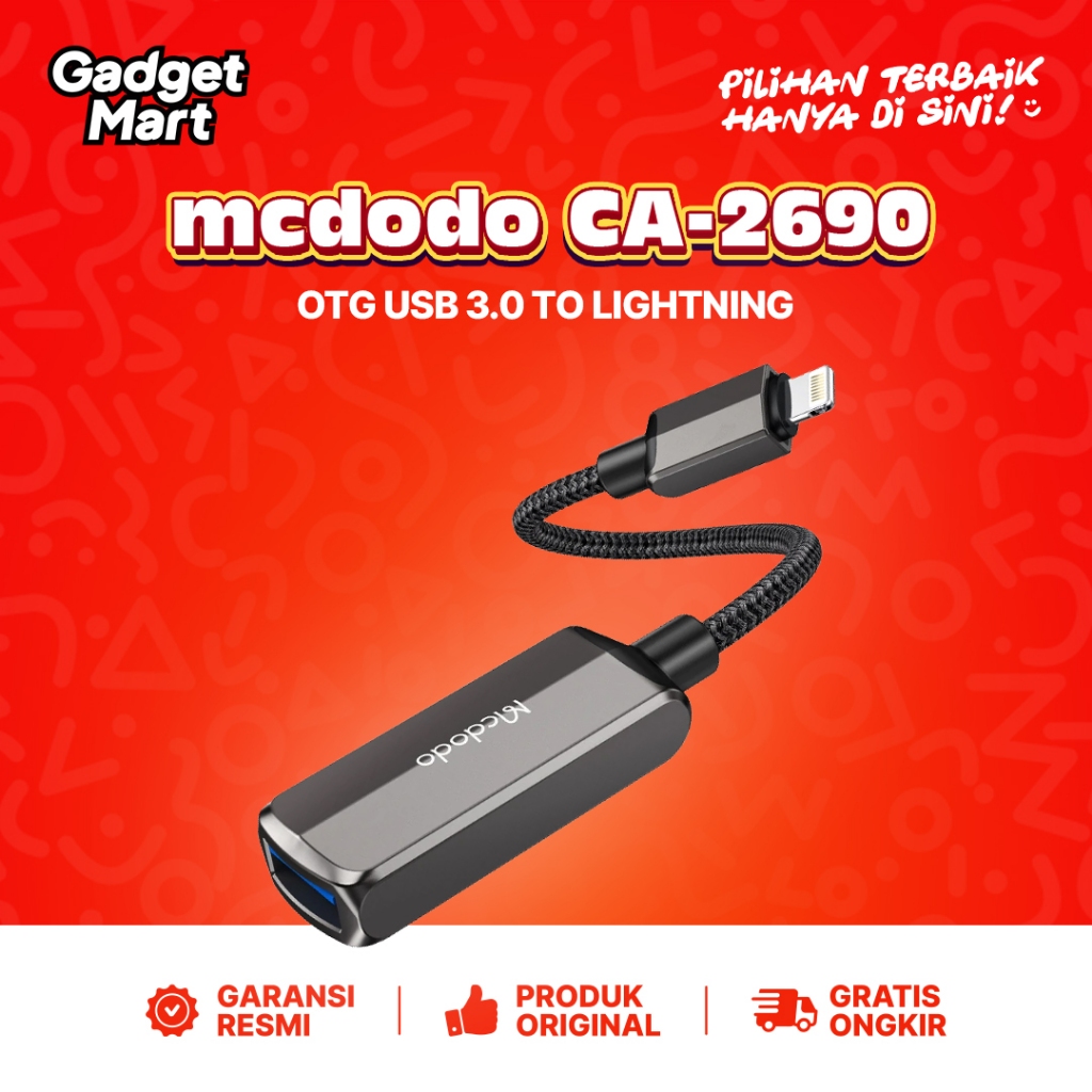 Jual MCDODO CA-2690 Converter OTG USB 3.0 To Lightning | Shopee Indonesia