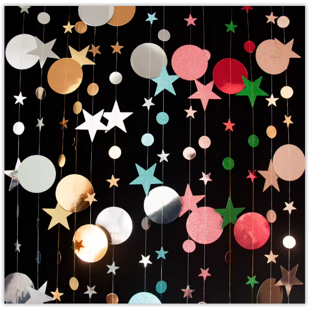 Jual 4 Meter Banner Hiasan Bintang, Banner Star, Garland Bintang ...