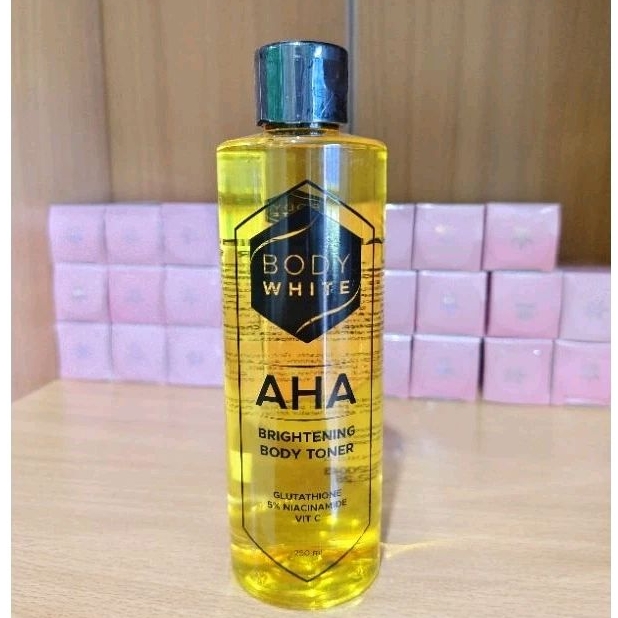 Jual Body White Aha Brightening Body Toner 250ml | Shopee Indonesia