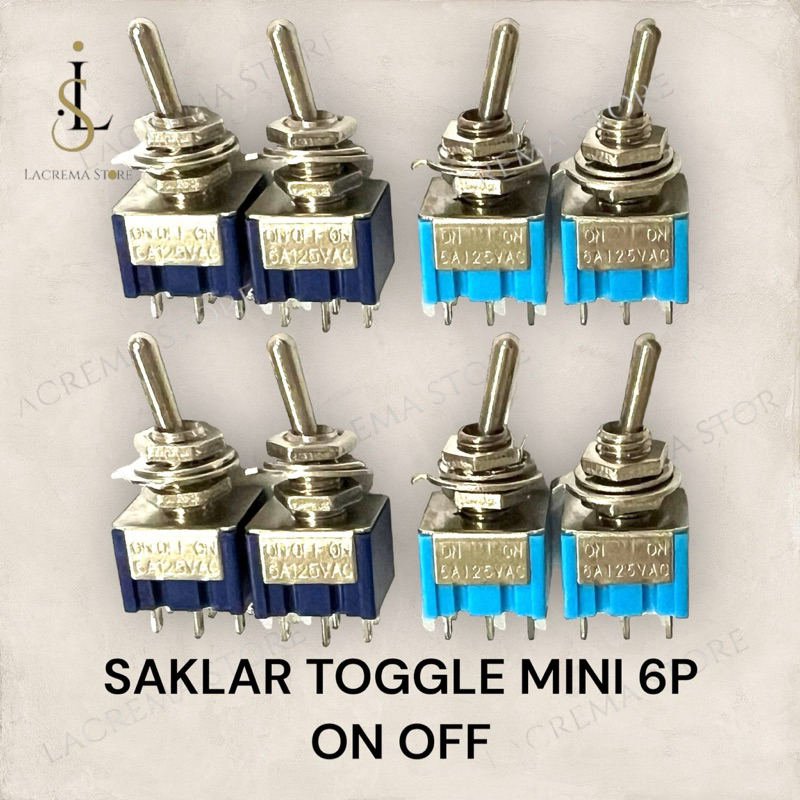 Jual SAKLAR TOGGLE 6PIN - SKAKEL 6PIN - 6KAKI KECIL ON - OFF | Shopee ...