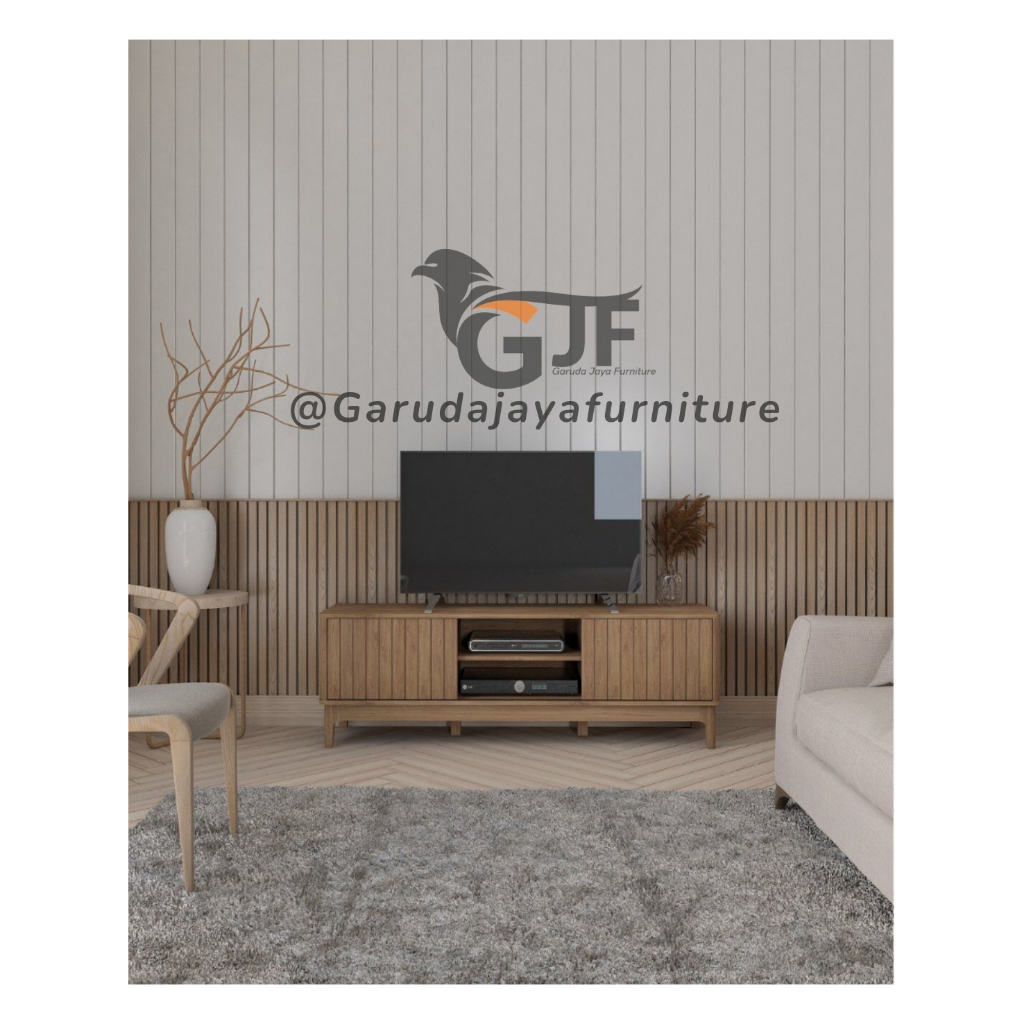 Jual MEJA TV / MEJA LIVINGROOM MINIMALIS WAHANA TEAK RAK + LACI MONZA ...